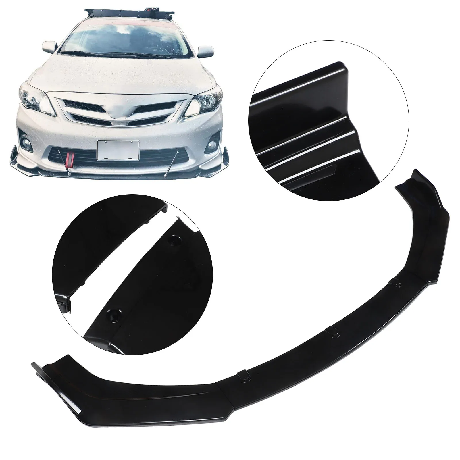 3pcs-Front-Bumper-Lip-Splitter-Kit-Gloss-Black-High-Toughness-Universal ...
