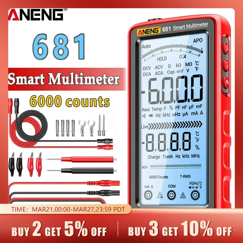 ANENG-681-Rechargable-Digital-Professional-Multimeter-Non-contact ...