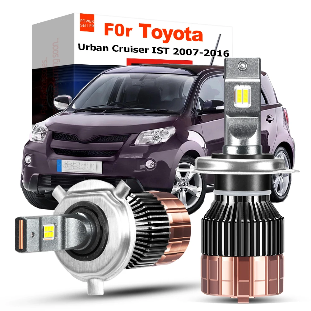 2 X 100W LED Headlight Hi/Lo Beam High Bright Error Free Car Front Head ...