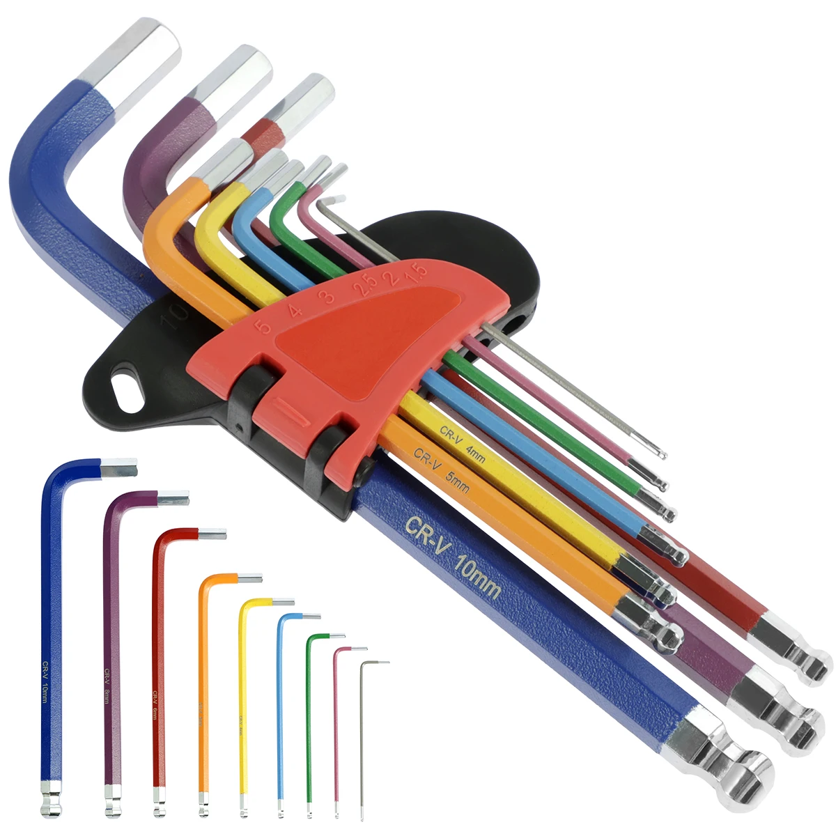 Allen Key Sets 9 PCS Hexagon Spanner Colorful Universal Hex Wrench ...