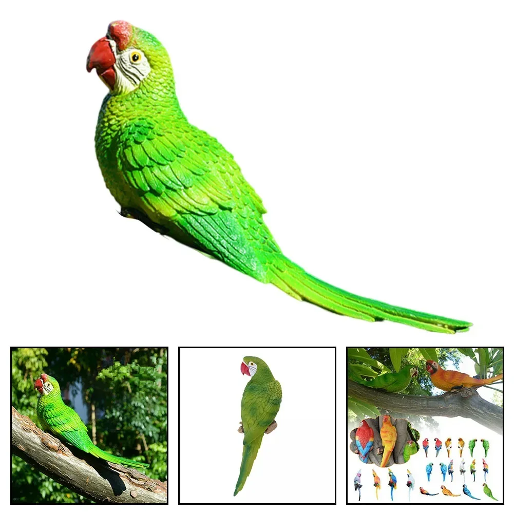 Simulation-Parrot-Ornament-Scarlet-Macaw-Model-Wall-Mounted-Tree ...