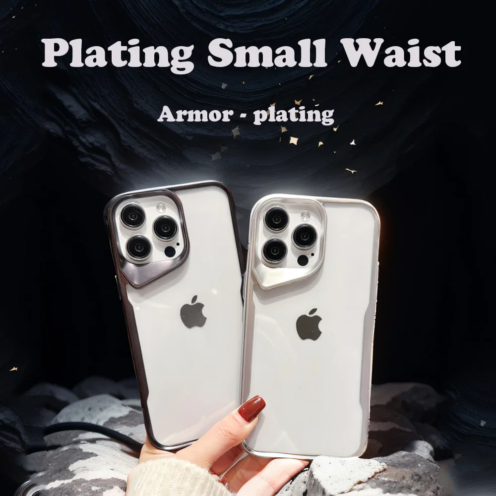 Plating Soft Frame Transparent Phone Case For iPhone 14 12 14 15 Pro ...
