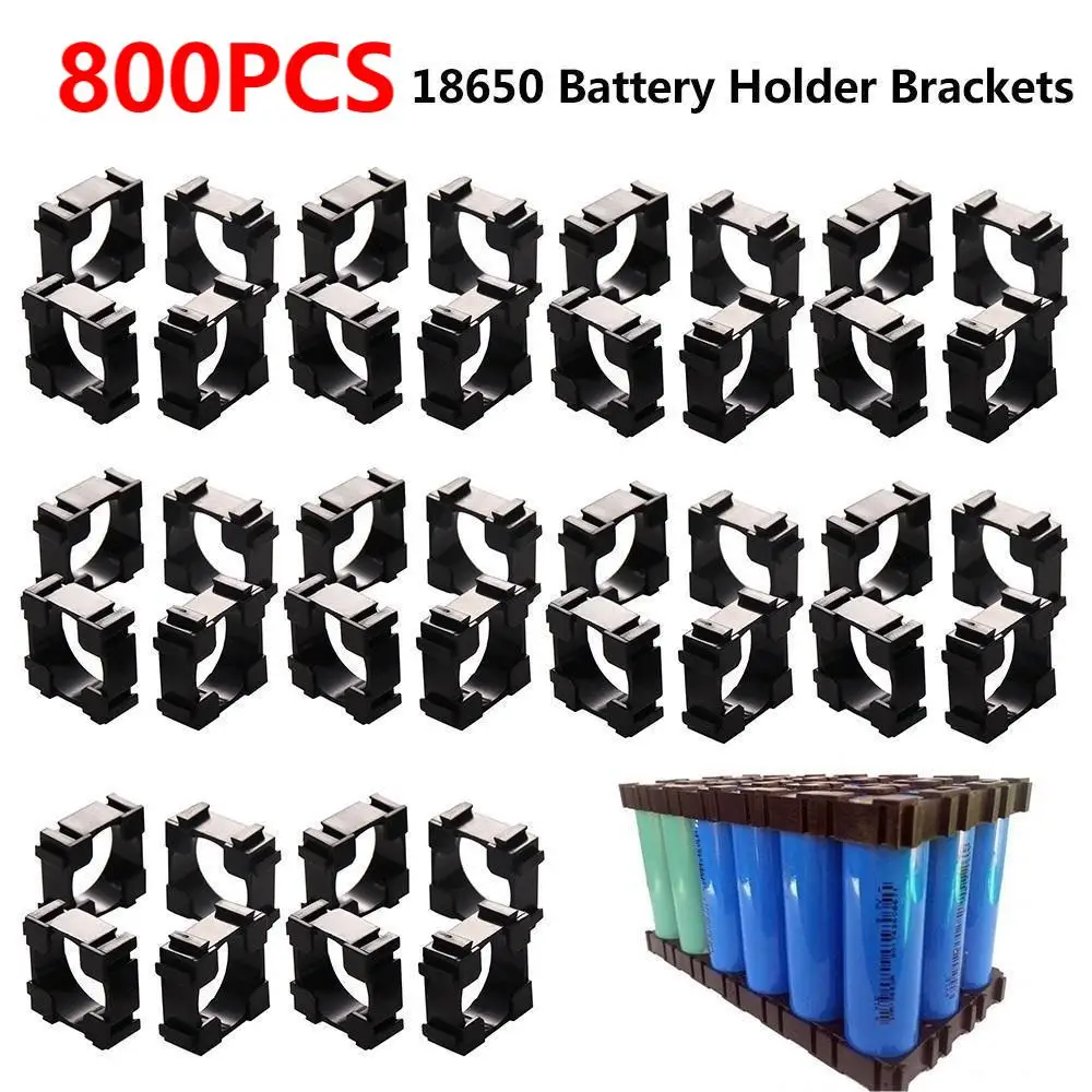 800-100pcs 18650 Lithium Battery Holder Hard Shell Anti Vibration ...
