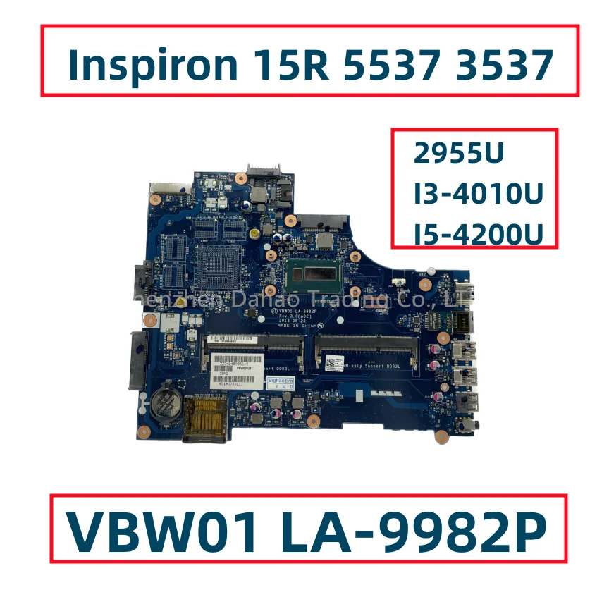 Vbw01 La-9982p For Dell Inspiron 15r 5537 3537 Laptop Motherboard With ...
