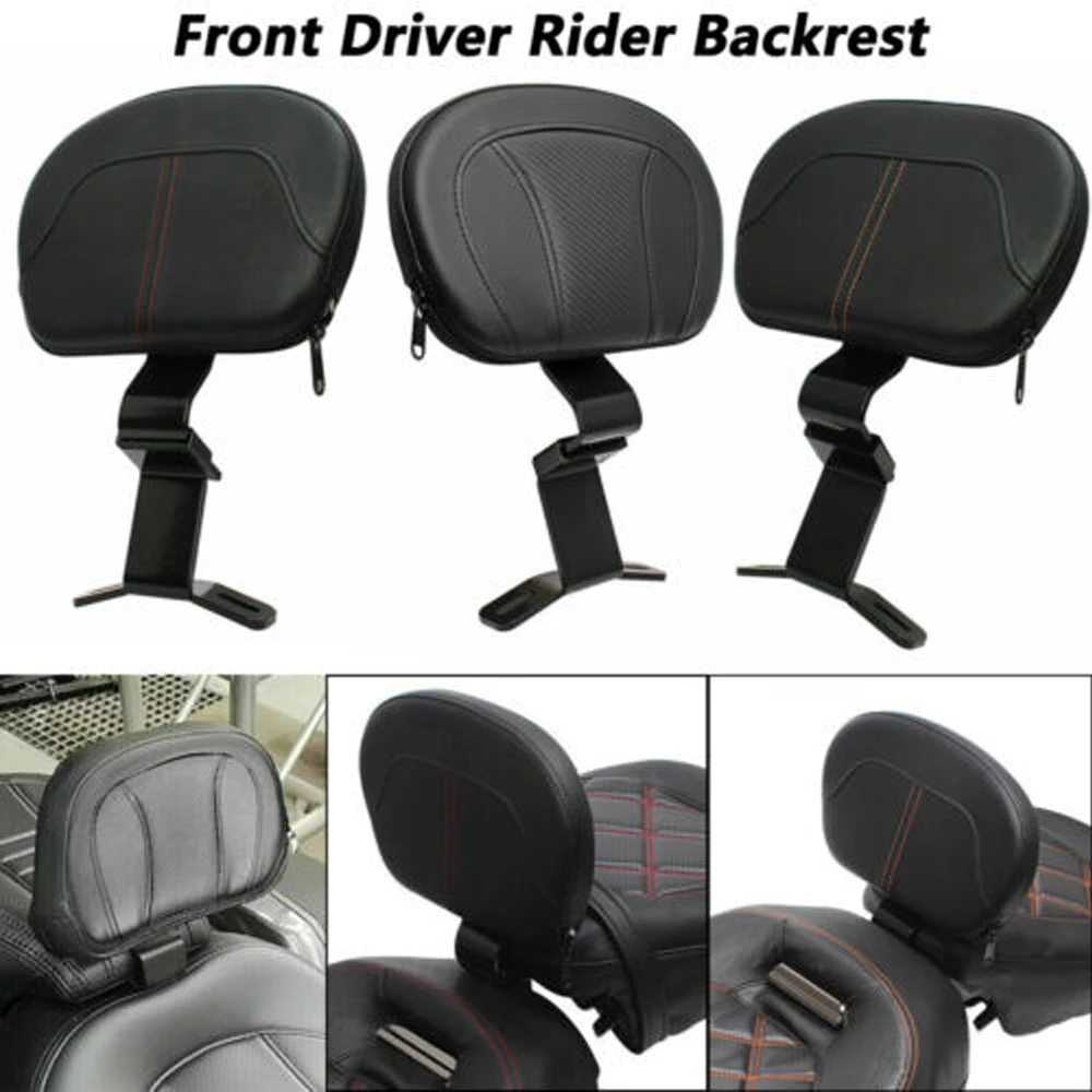 Motorcycle-Front-Driver-Rider-Backrest-Pad-For-Harley-CVO-Touring-Road ...