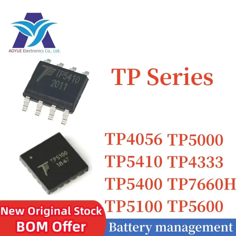 10pcs-lot-TP4056-4056-TP5410-TP5400-TP5100-TP5000-TP4333-TP7660H-TP7660-TP5600-Battery ...