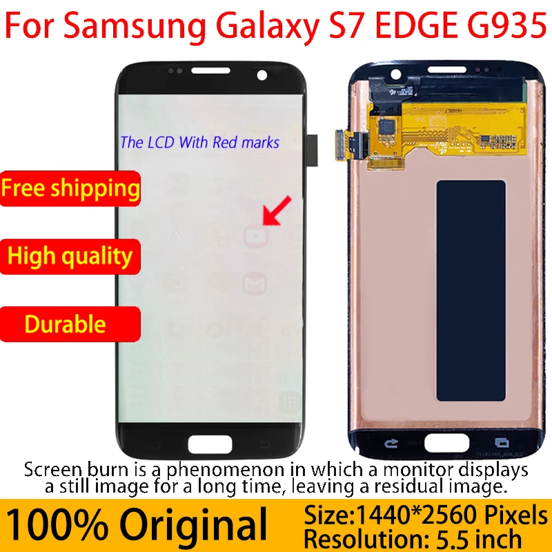 SAMSUNG Conjunto de digitalizador com tela LCD Burn Shadow, visor ...