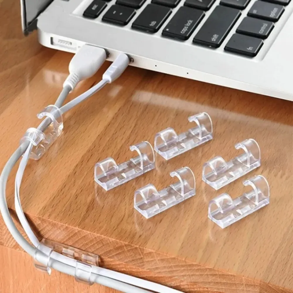 20pc-Self-Stick-Cable-Clips-Organizer-Self-Adhesive-Drop-Wire-Holder ...