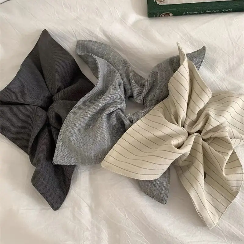 1/3pcs Korean striped fabric square scarf, large intestine headband ...