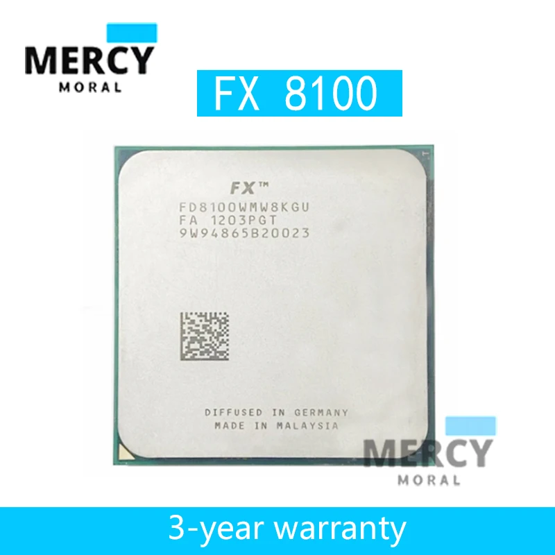 Procesador de CPU de octa core FD8100WMW8KGU Socket AM3 + FX 8100 ...