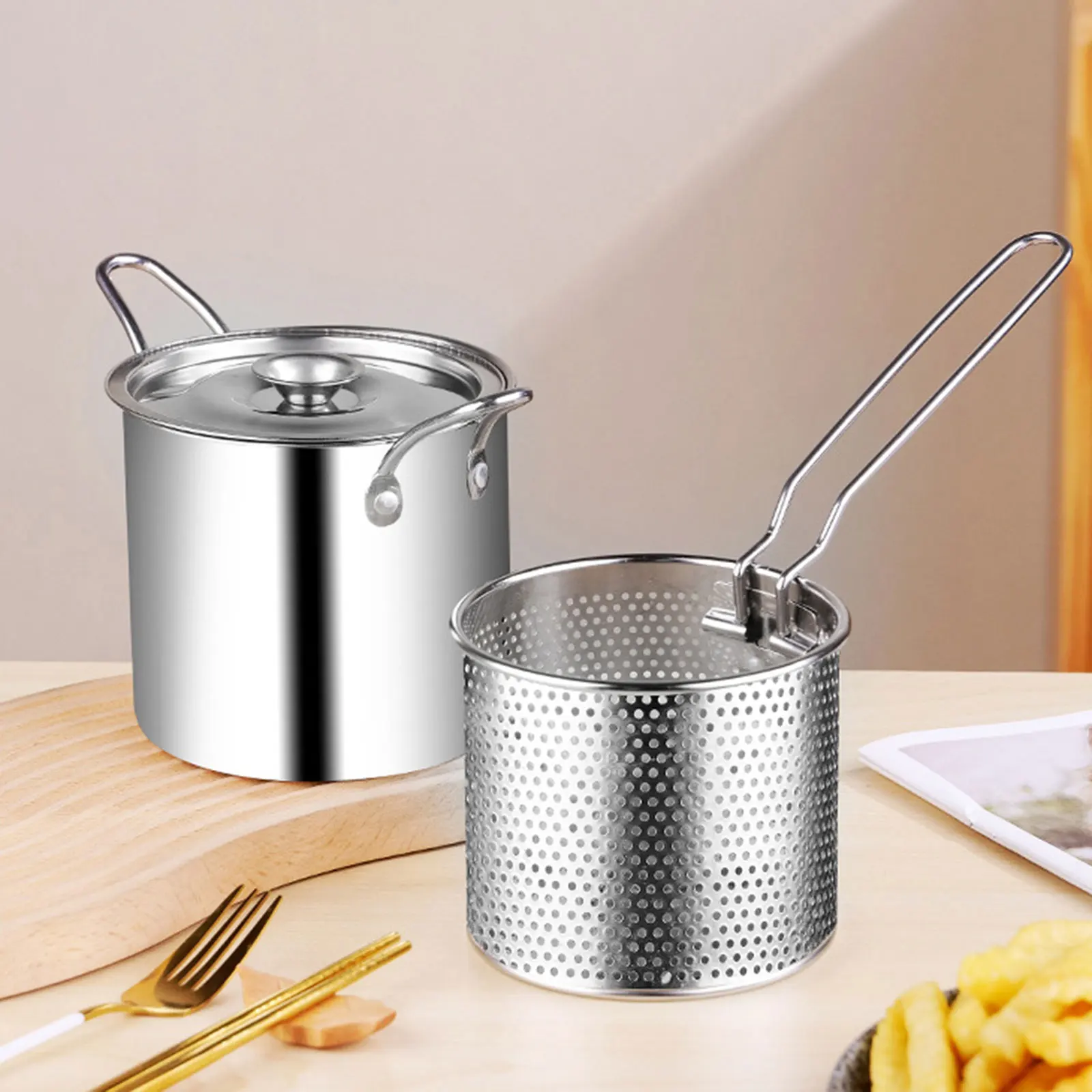 Stainless-Steel-Deep-Fryer-Pot-Japanese-Tempura-Small-Deep-Frying-Pan ...
