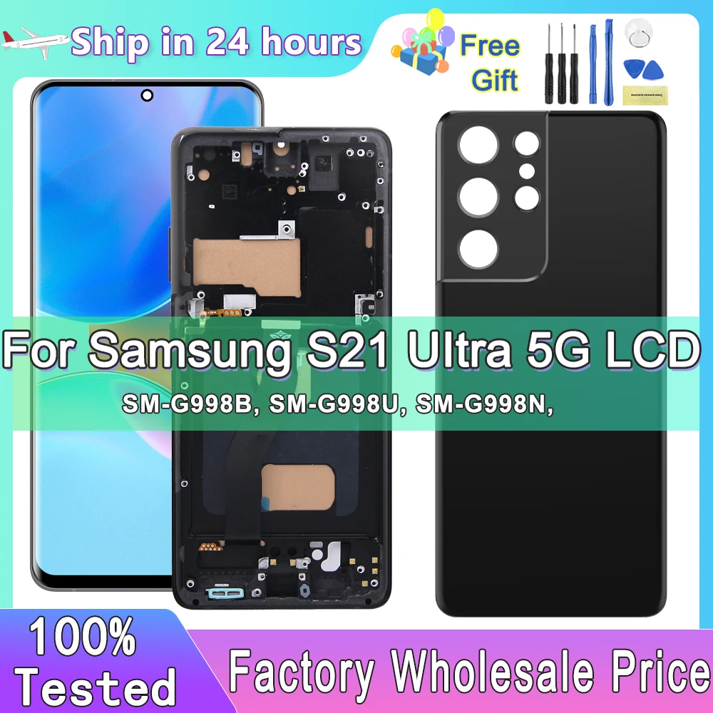 Pantalla-LCD-S21-Ultra-probada-con-marco-para-Samsung-S21-Ultra-5G-LCD ...