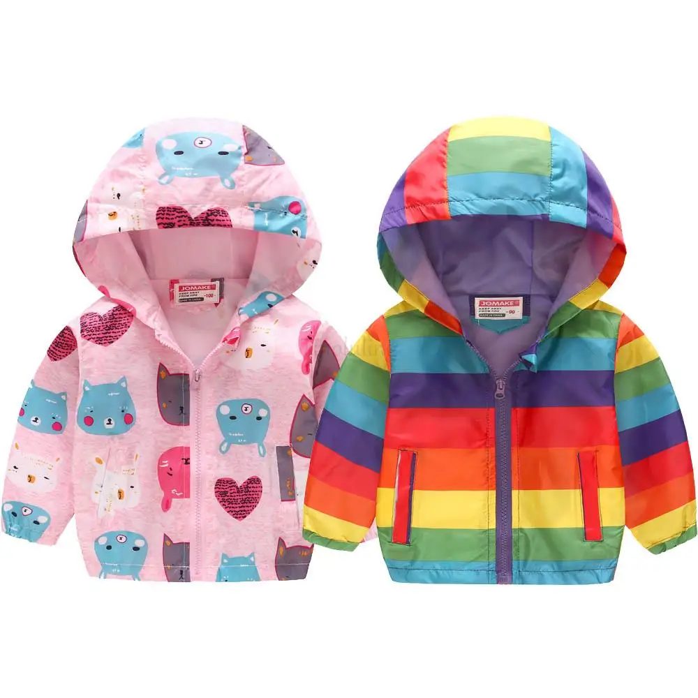 Rainbow-Coats-for-Girls-Full-Sleeve-Wind-Outwear-Spring-Autumn-Toddler ...