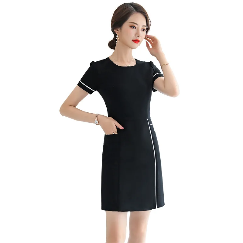Fashion-OL-Styles-Summer-Short-Sleeve-Professional-Dresses-for-Women ...