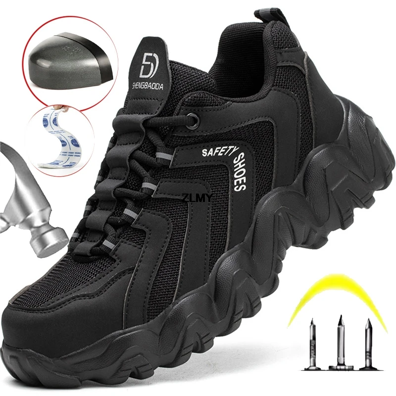 New-Women-Safety-Shoes-Steel-Toe-Sneaker-Platform-Work-Shoes ...