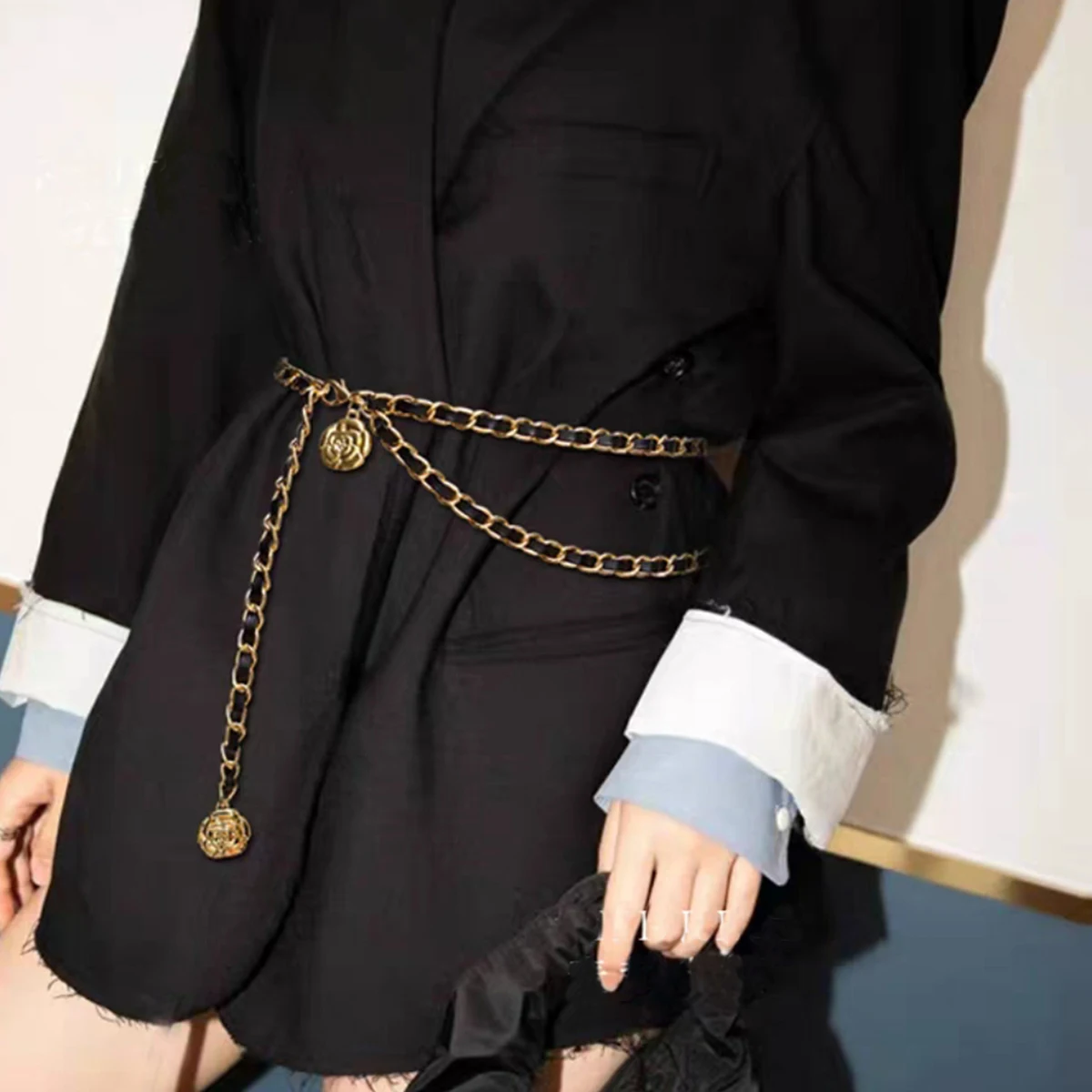 Fashion-Gold-Chain-Belt-Female-Waist-Flower-Belts-For-Women-High ...