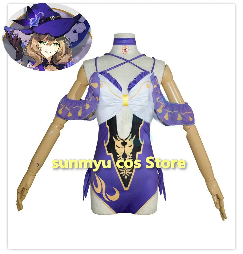 Game Genshin Impact Cosplay Lisa Cosplay Costume Lisa Swimsuit Swimwear ...