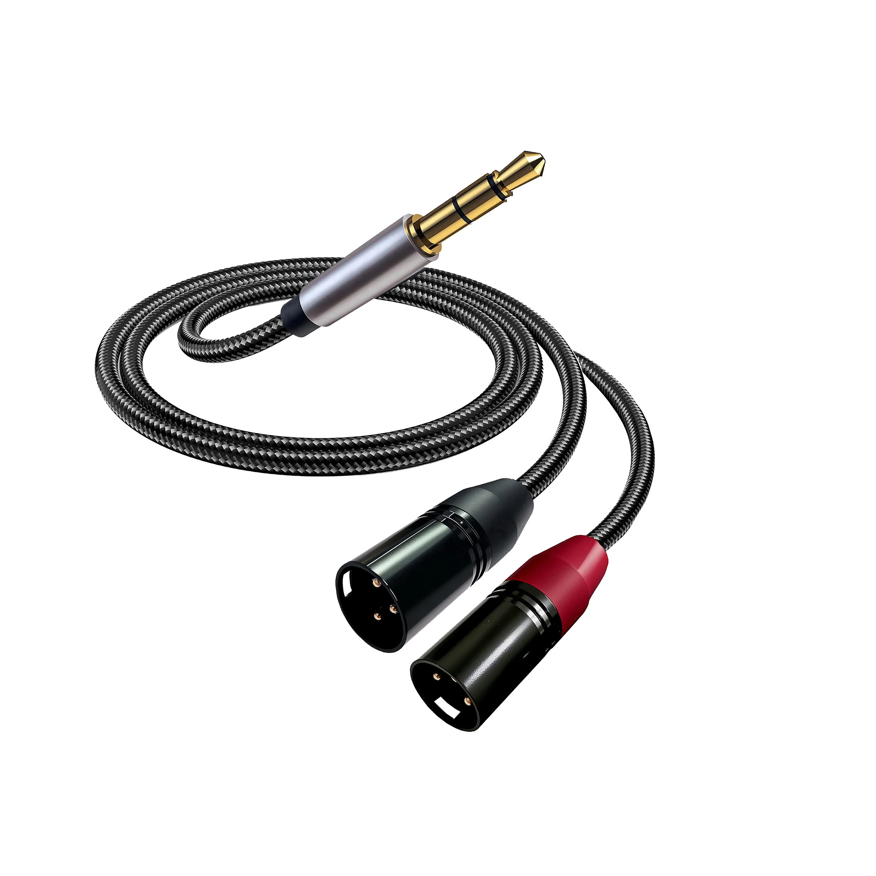 3.5mm 1/8 Inch TRS to 2 XLR Cable, XLR to 3.5mm Balanced Cable Adapter ...