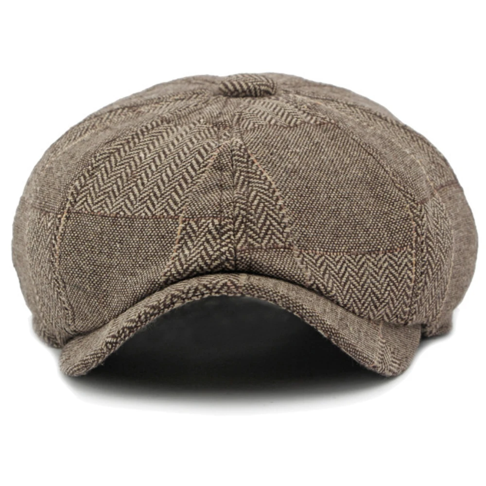 HT4341-Beret-Cap-Spring-Autumn-Caps-for-Men-Women-Vintage-Plaid ...