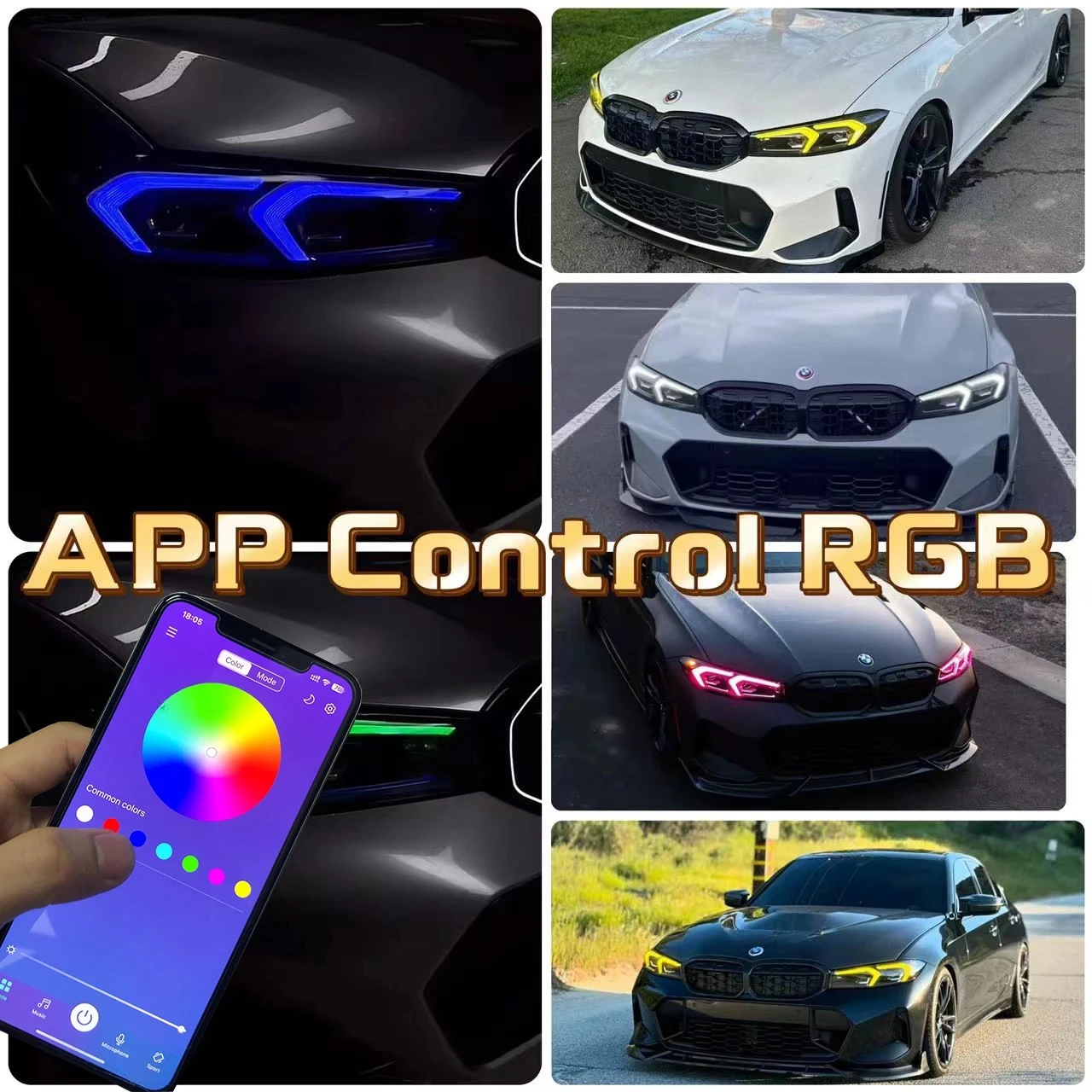 Red Blue Angel Eyes RGB DRL Boards For BMW 2023 2024 G20 G21 LCI M340i ...