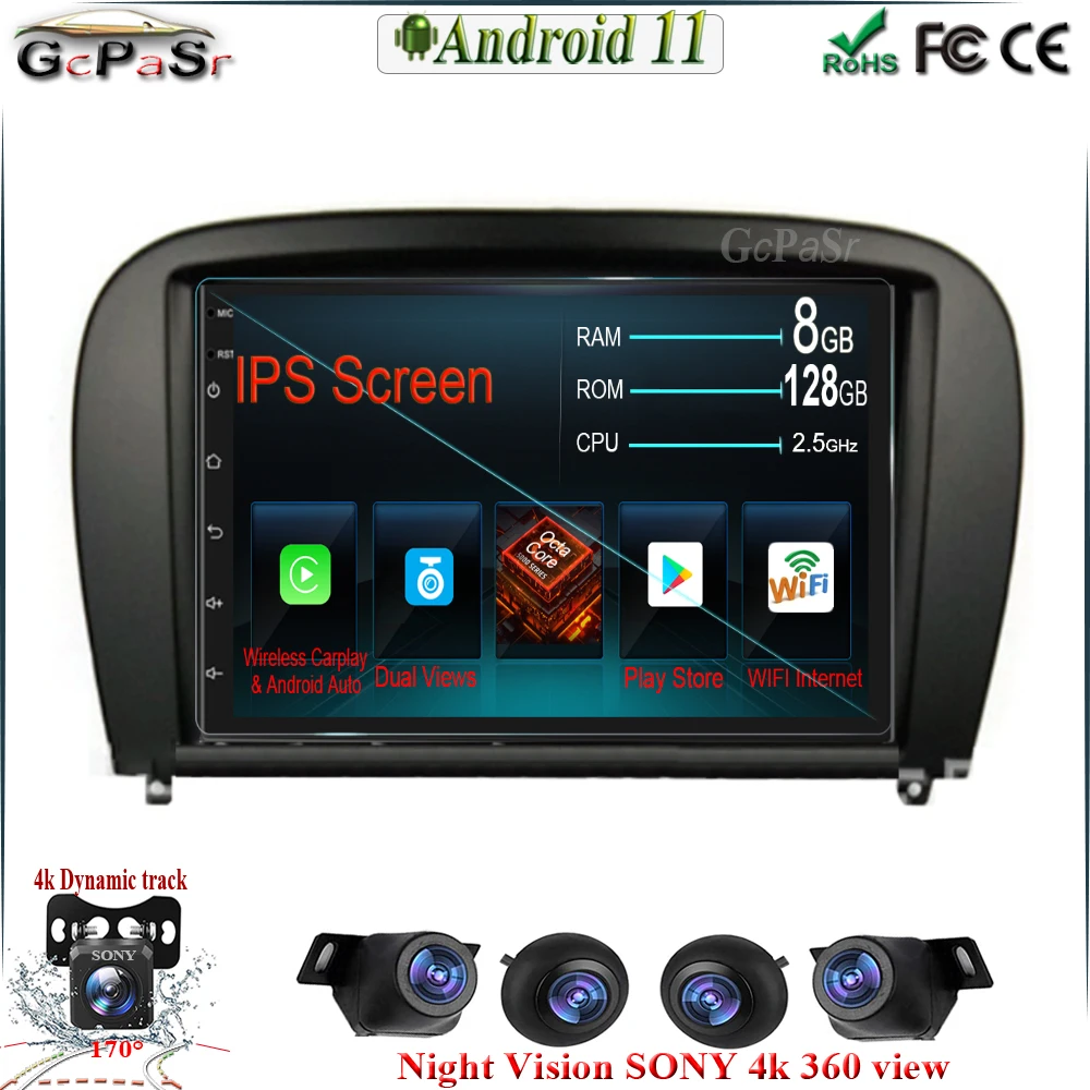 7-Android-For-Mercedes-SL-R230-SL350-SL500-SL55-SL600-SL65-Car-Stereo ...