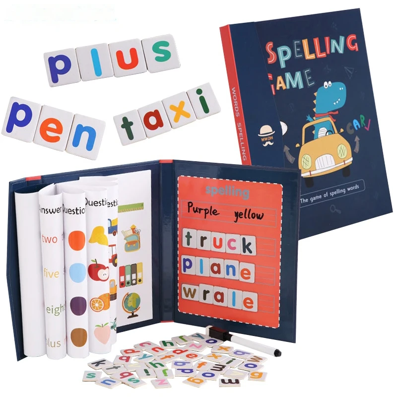 Children-Magnetic-Spelling-Word-Books-Kids-Montessori-Game-Learning ...
