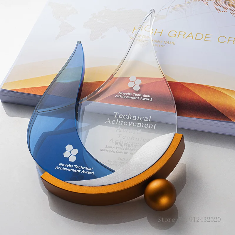 Customized-Competition-Trophy-of-Water-Drops-Love-Volunteer-Awards ...