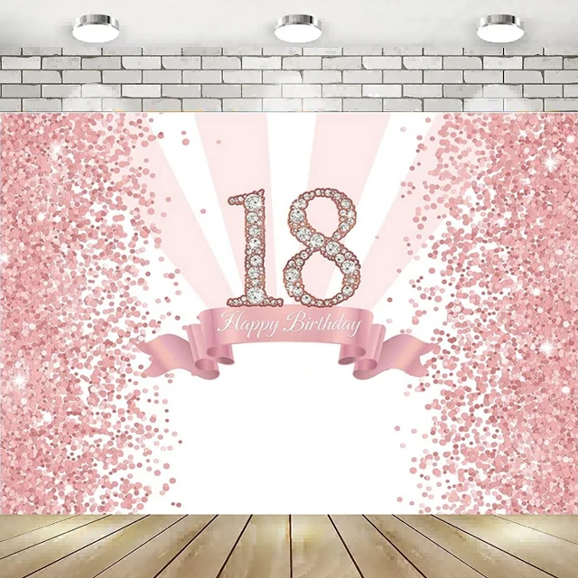 18th Birthday Background Pink