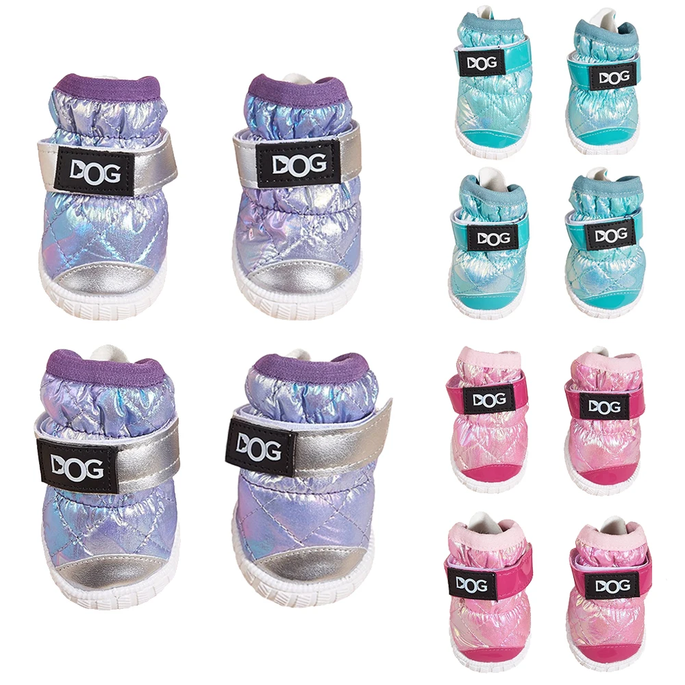 Fashion Dog Shoes Winter Warm Waterproof Non Slip Snow Boots For Small ...