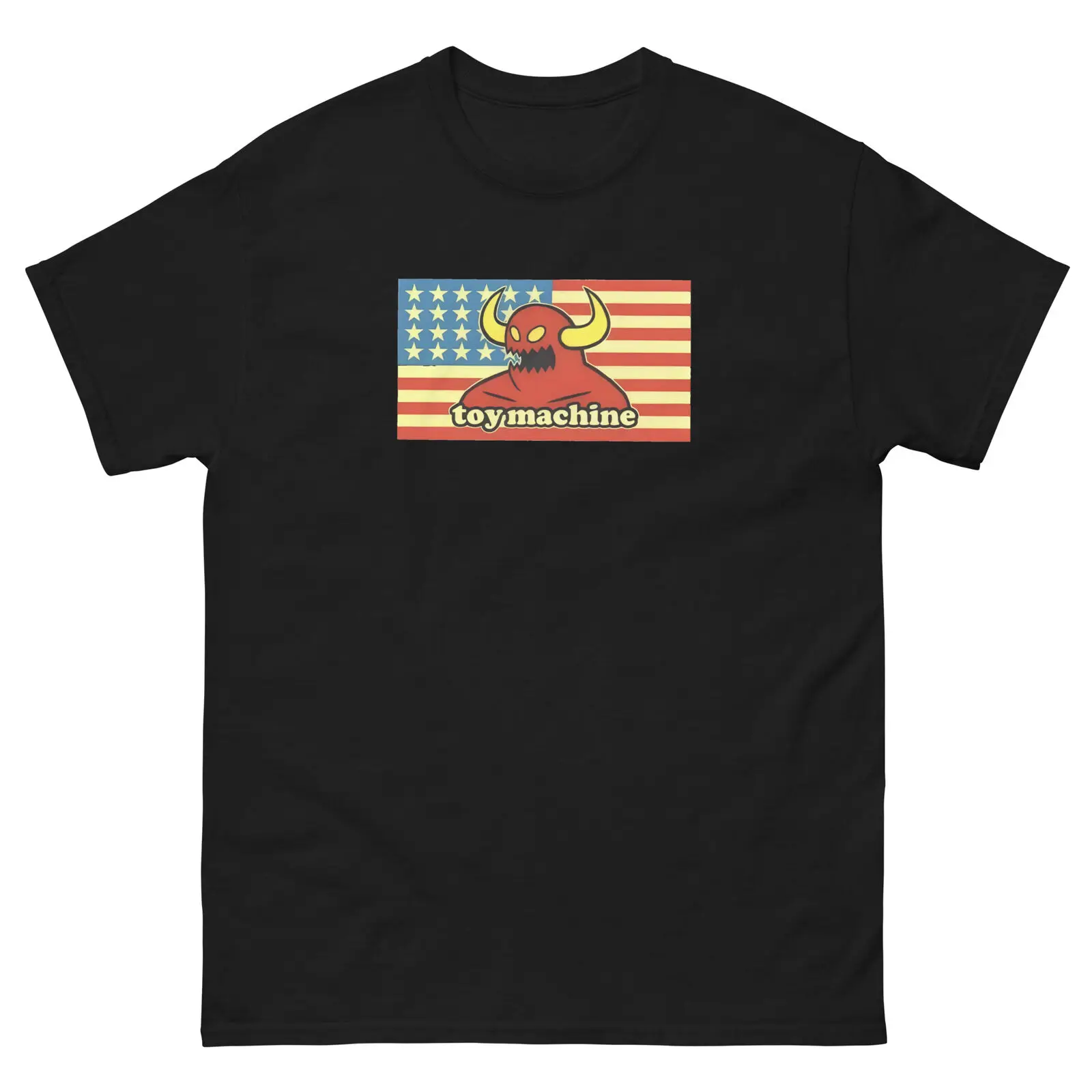 Toy-Machine-Skateboards-American-Flag-Retro-Skateboarding-T-Shirt ...