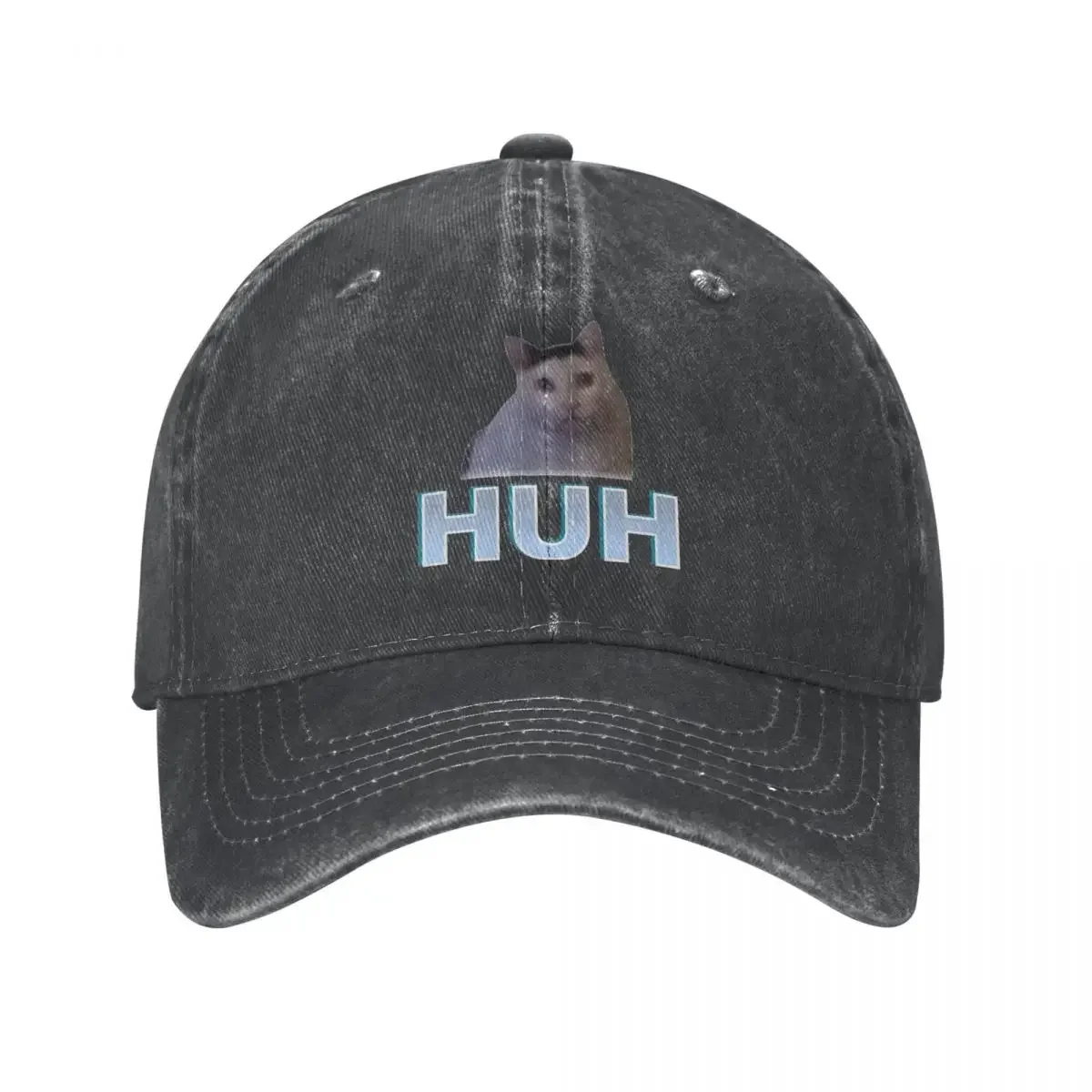 Funny-Huh-Cat-Meme-Outfit-Unisex-Trucker-Hat-Silly-Cat-Humor-Distressed ...
