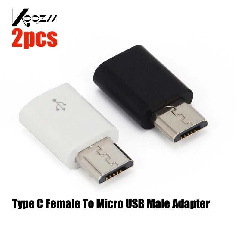 2pcs USB Type C Female To Micro USB Male Adapter Connector Type C To ...