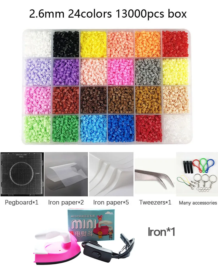 Ensemble de perles Hama Perler pour enfants,perles de fer de puzzle 3D ...