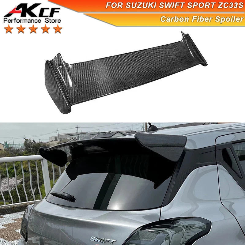 Real-Carbon-Fiber-Rear-Spoiler-For-Suzuki-SWIFT-Sport-ZC33S-Upgraded ...