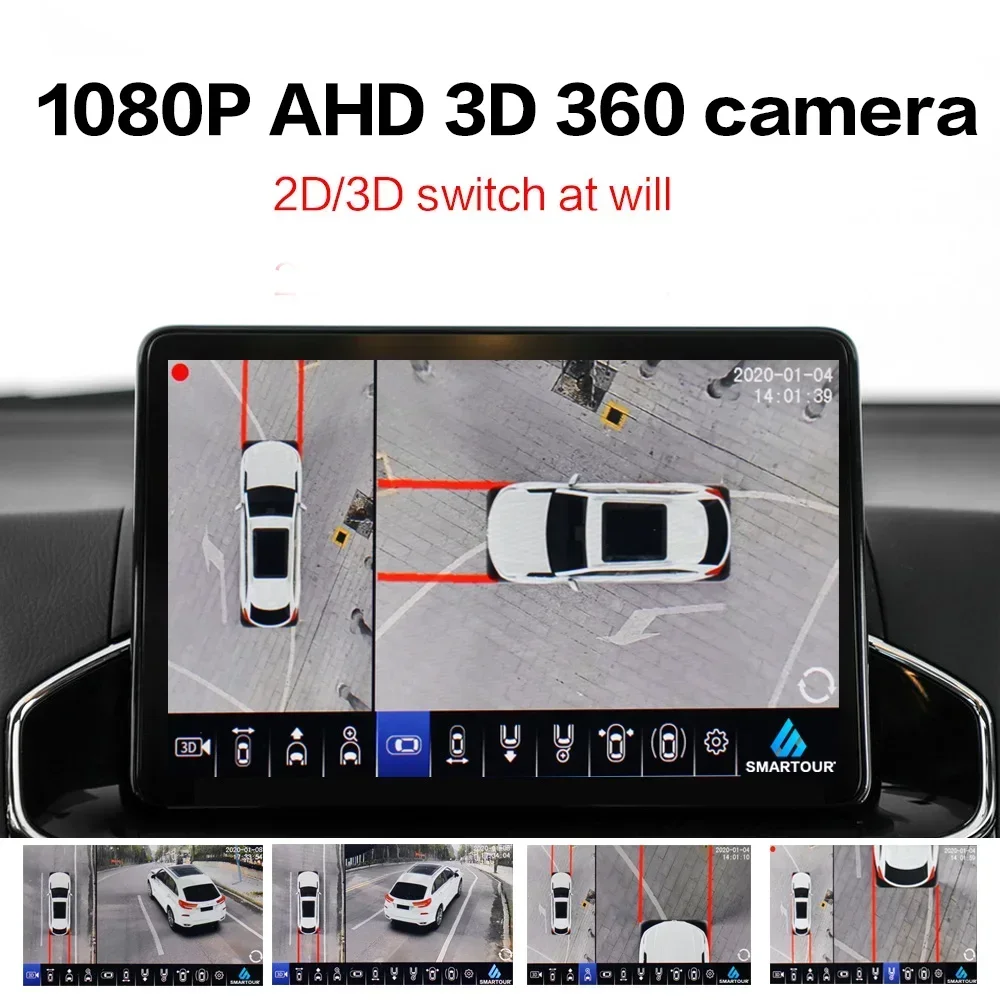 Video recorder Universal 360° Surround View Car camera 360 degree ...