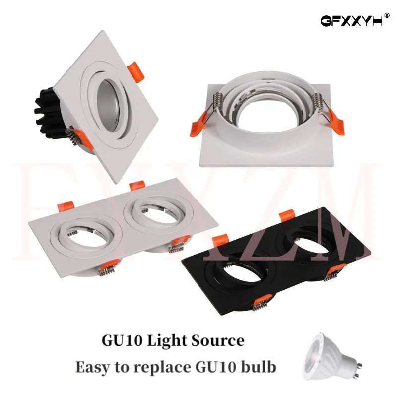Hot-selling-aluminum-single-head-double-head-GU10-6W-downlight-holder ...