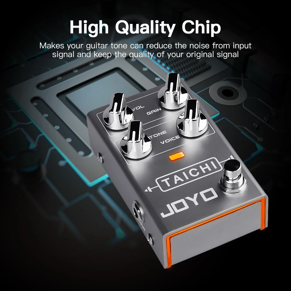 JOYO Effects Pedal R 02 TAICHI Overdrive Pedal para Guitarra Elétrica ...