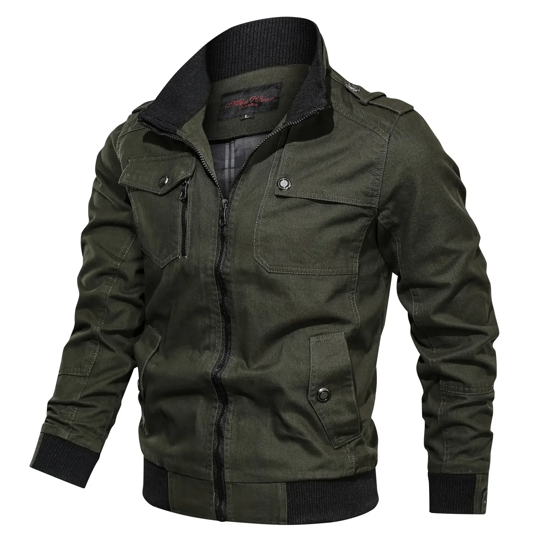 Men's Jacket Military Tactical Man Jackets Coat Zipper Cargo Jackets ...