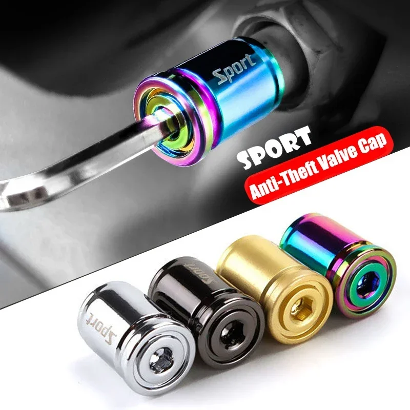Anti-theft Sport Car Tire Valve Caps Zinc Alloy Wheel Tire Stem Air Cap ...