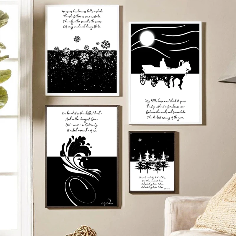 P-ster-cl-sico-de-Robert-Frost-Emily-Dickinson-pintura-en-lienzo-arte ...