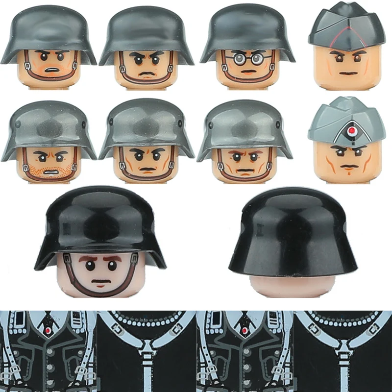 WW2 Military German Soldiers Figures Building Blocks Army Infantry ...