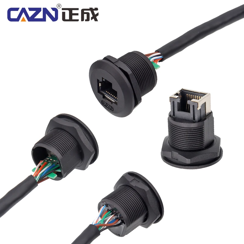 EP RJ45 Panel Type Female To Male Front Mounted Socket With 0.3M 0.5M ...