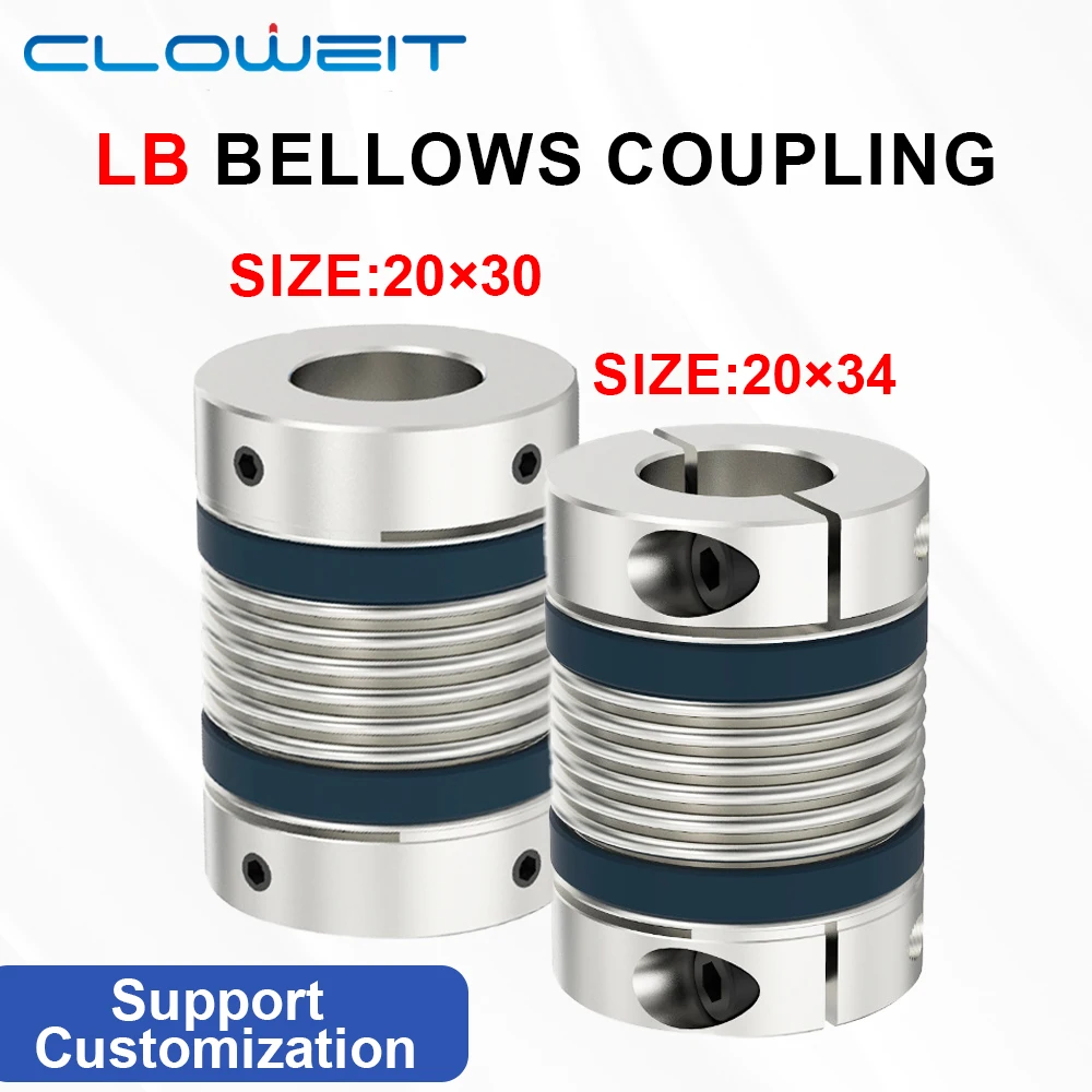 Shaft-Coupling-LB-D20L30-34-Bellows-Flexible-Motor-Coupler-CNC ...