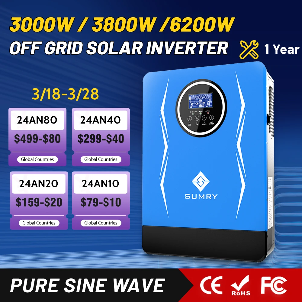 SUMRY-Hybrid-Solar-Inverter-Pure-Sine-Wave-MPPT-3kw-3-8kw-12v-24v-to ...