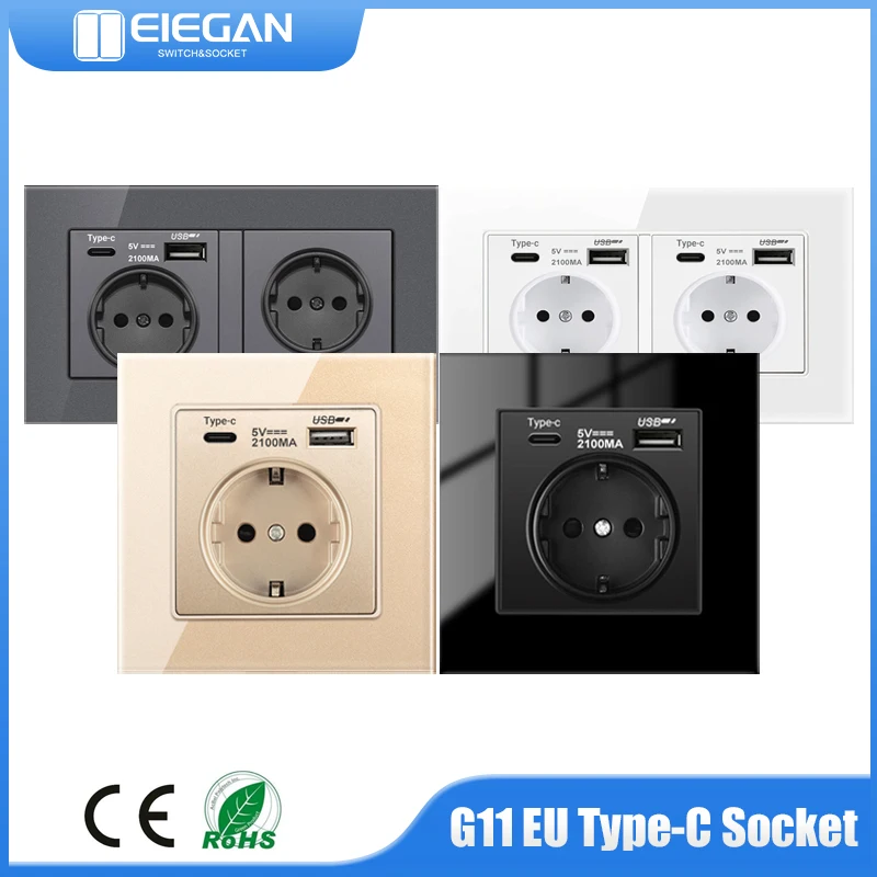 EU-Standard-86-86mm-146-86mm-Wall-Type-C-USB-Power-Plug-Electrical ...