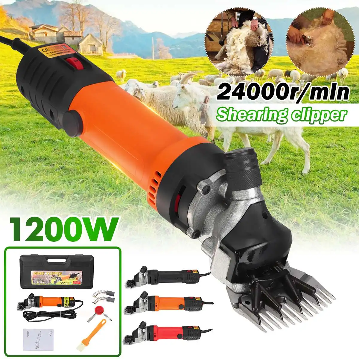 3000W Electric Sheep Goat Shearing Machine 6 Gears Speed Clipper Farm ...