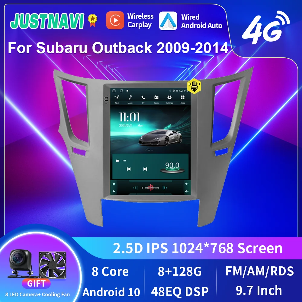 Justnavi android 10 para subaru outback 2009 2014 rádio do carro ...
