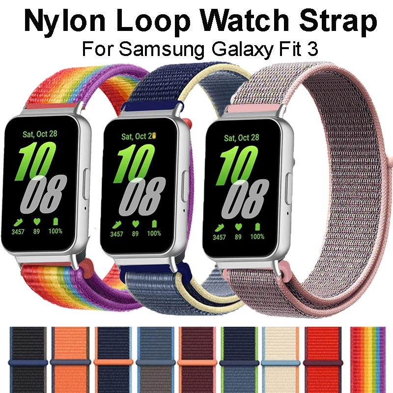 Nylon Loop Strap for Samsung Galaxy Fit 3 Sport Bracelet Wristband ...