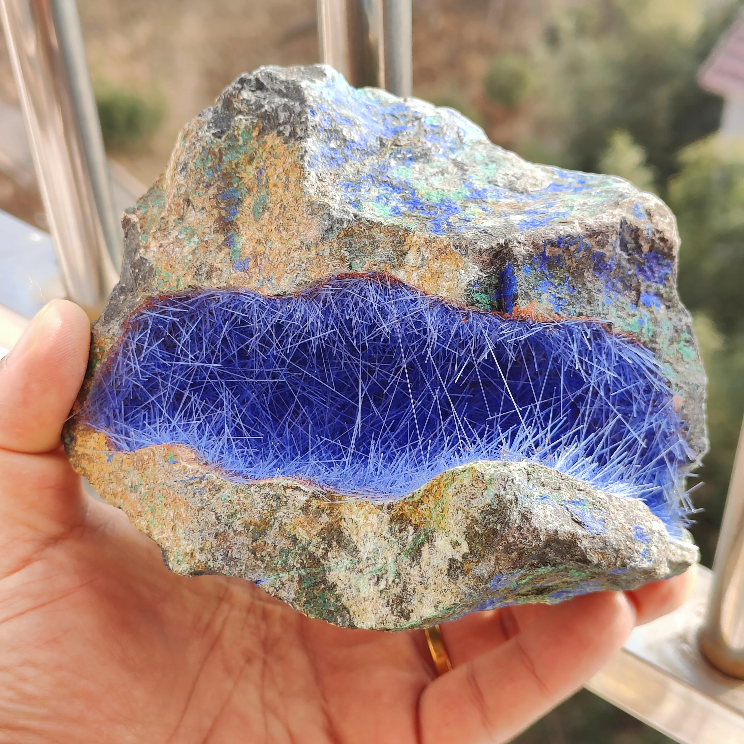 Natural-Azurite-Malachite-Geode-Crystal-Mineral-Specimen-Energy-Healing ...