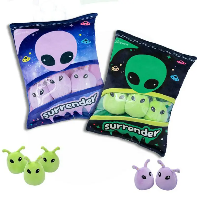 Creative-Alien-Caterpillar-Monsters-Throw-Pillow-Donuts-Chips-Snack-In ...